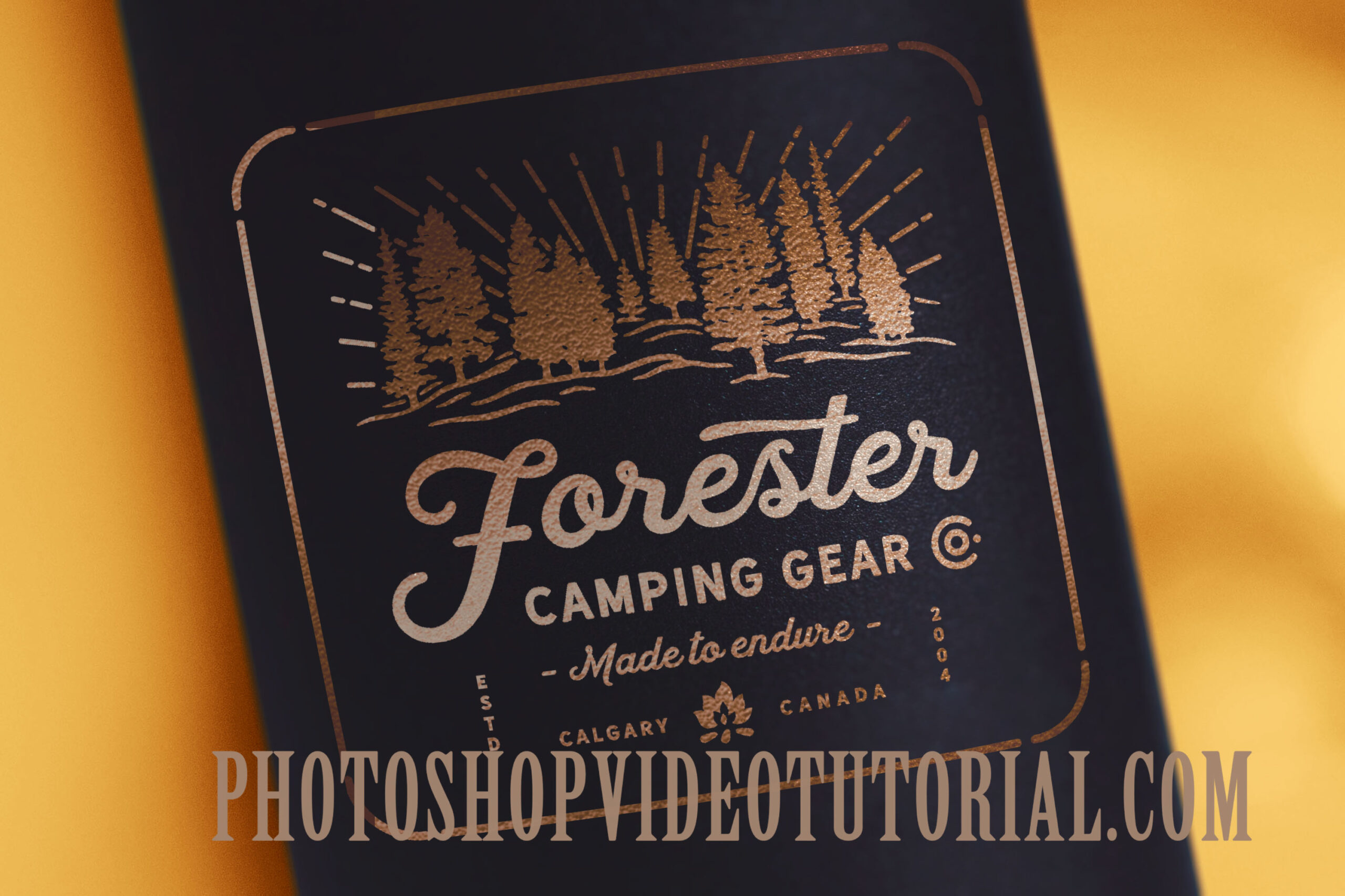 Paper Gold Logo Mockup