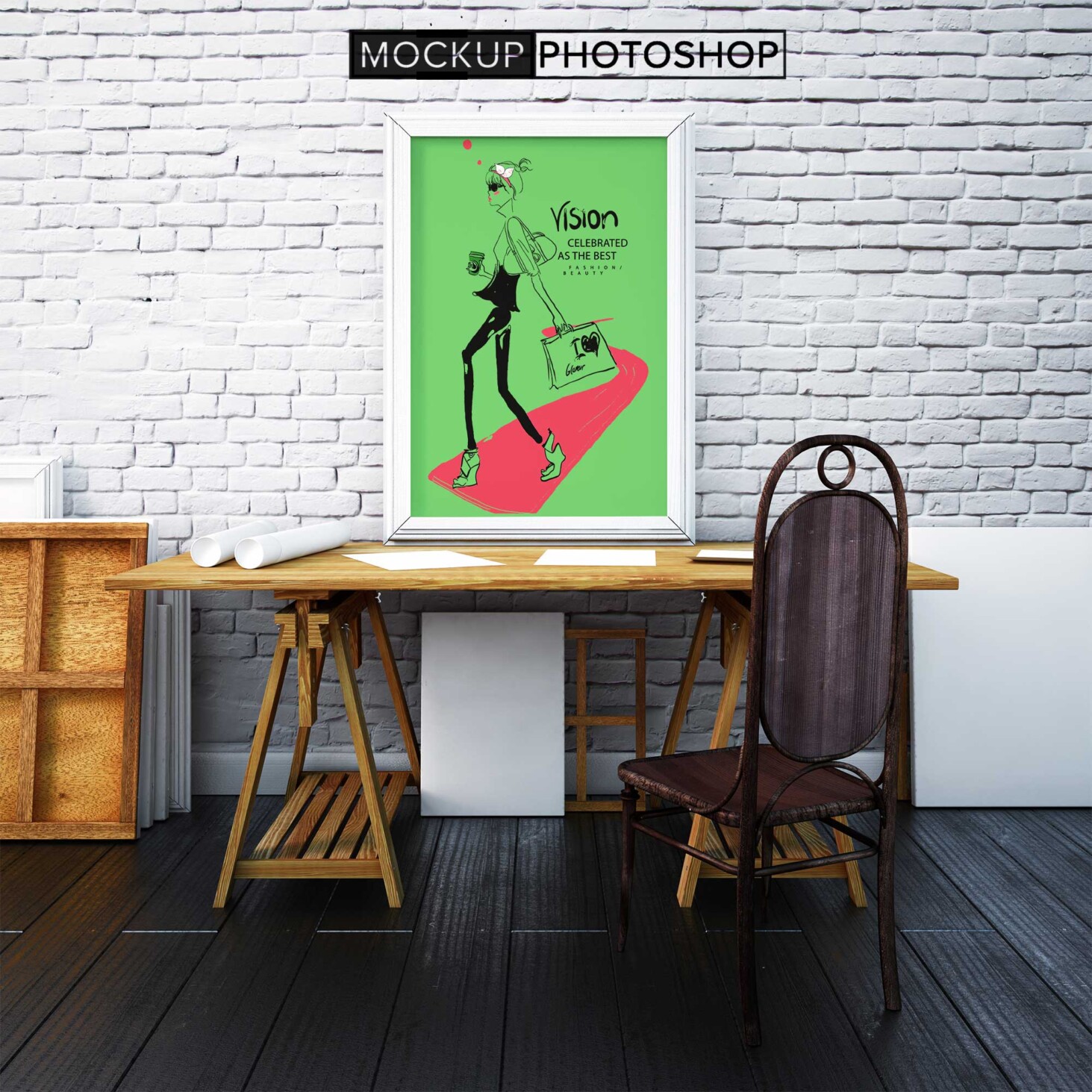 Stylish Premium Wall Frame Mockup Download