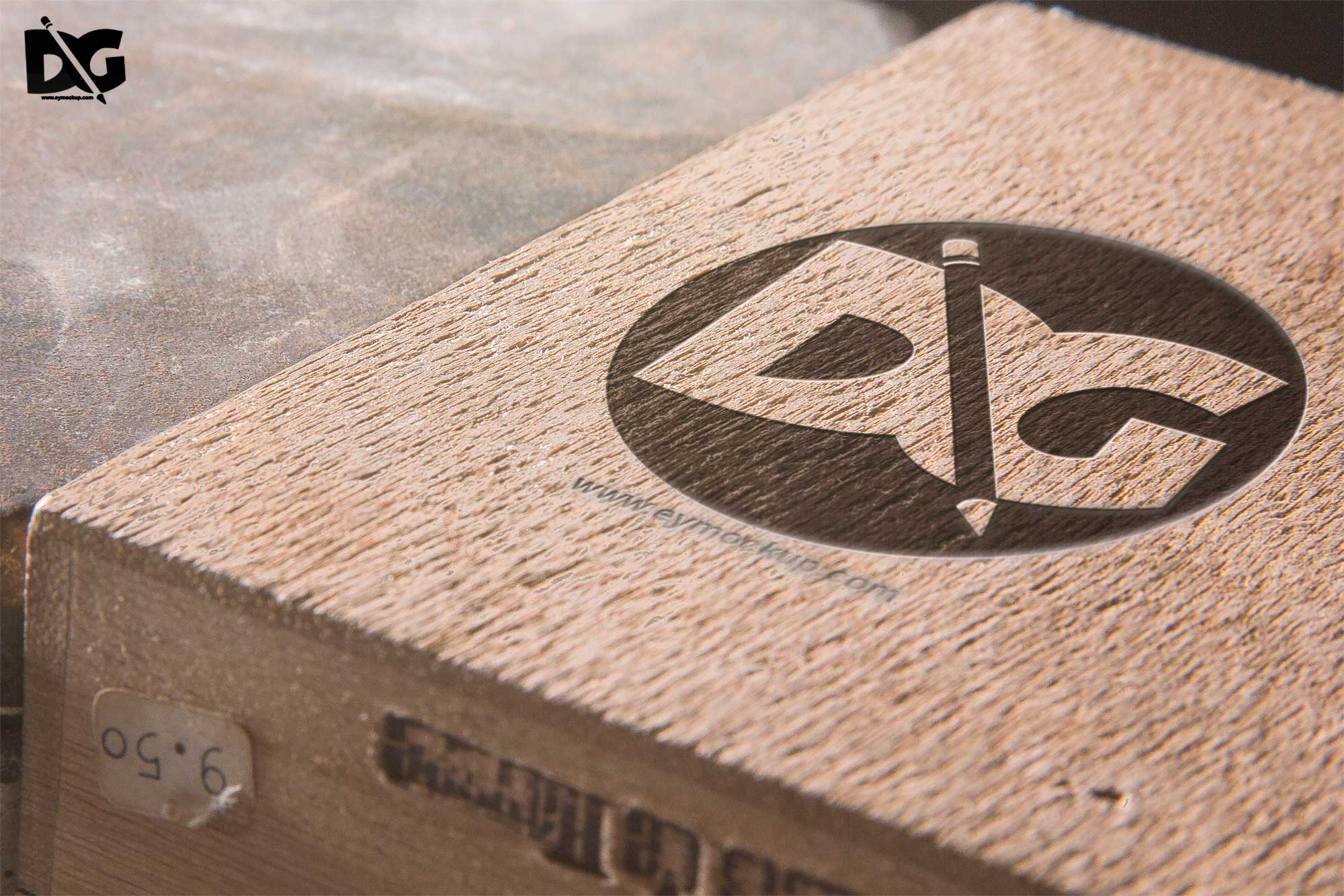 Free Wood Craft Logo Mockup Download