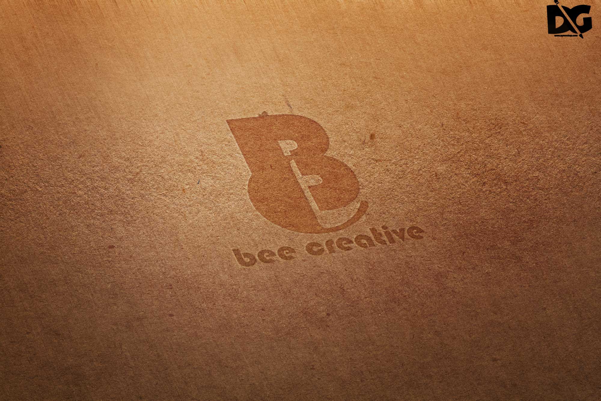 Downloadable Letterpress Logo Mockup