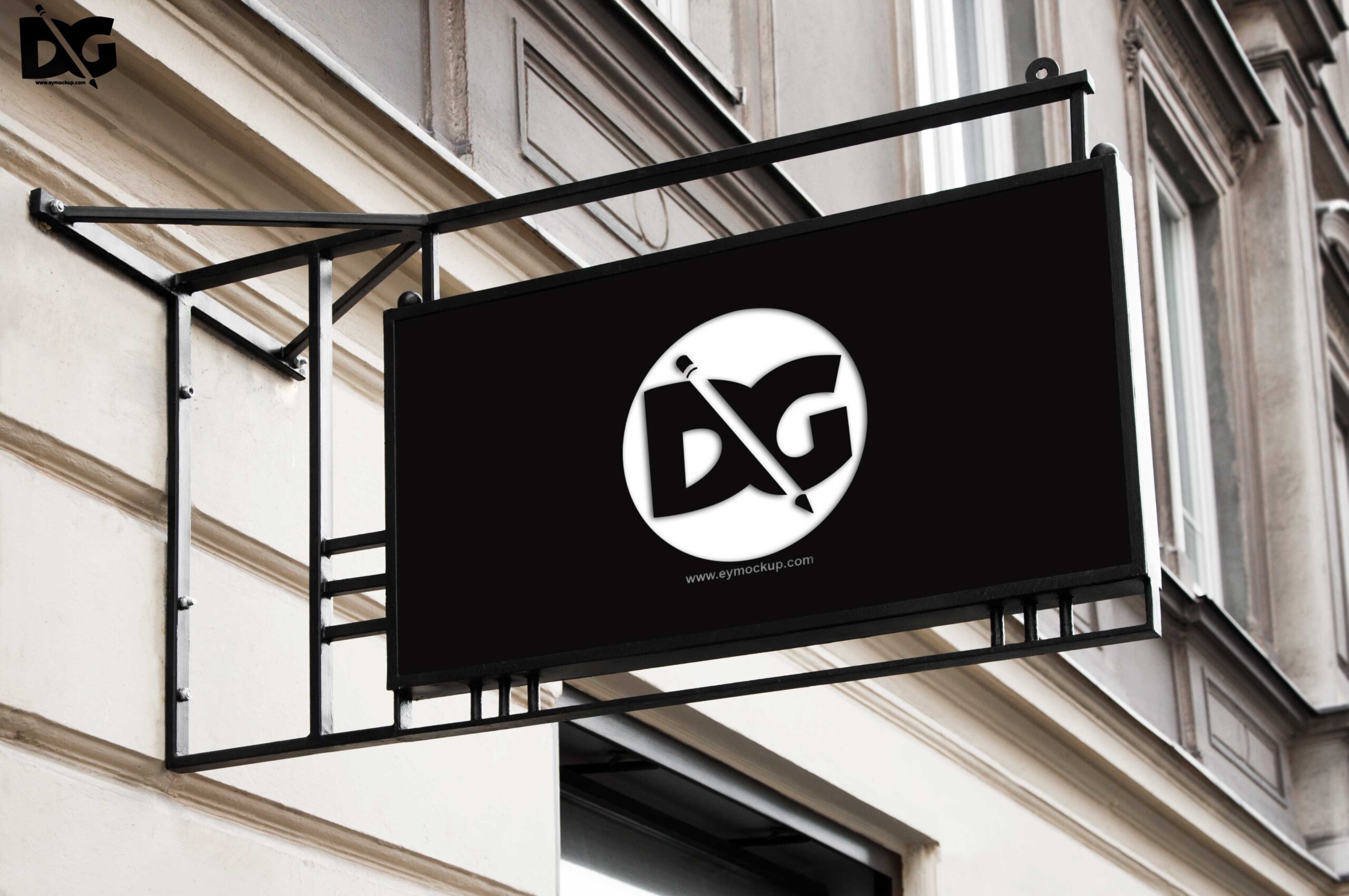 Restaurant Billboard PSD Logo Mockup