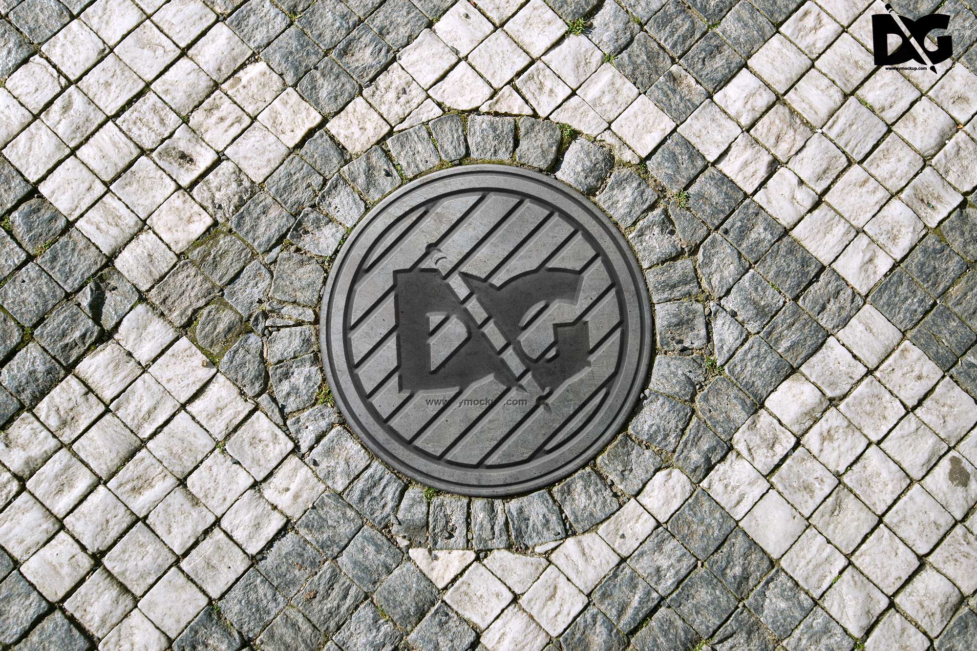 Sewer Hatch Logo Mockup Download