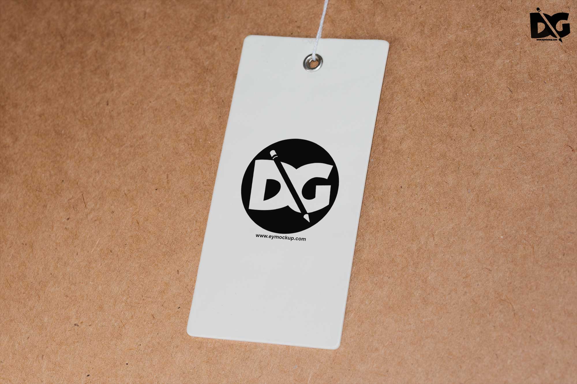 Tilt Hanging Tag Mockup Download