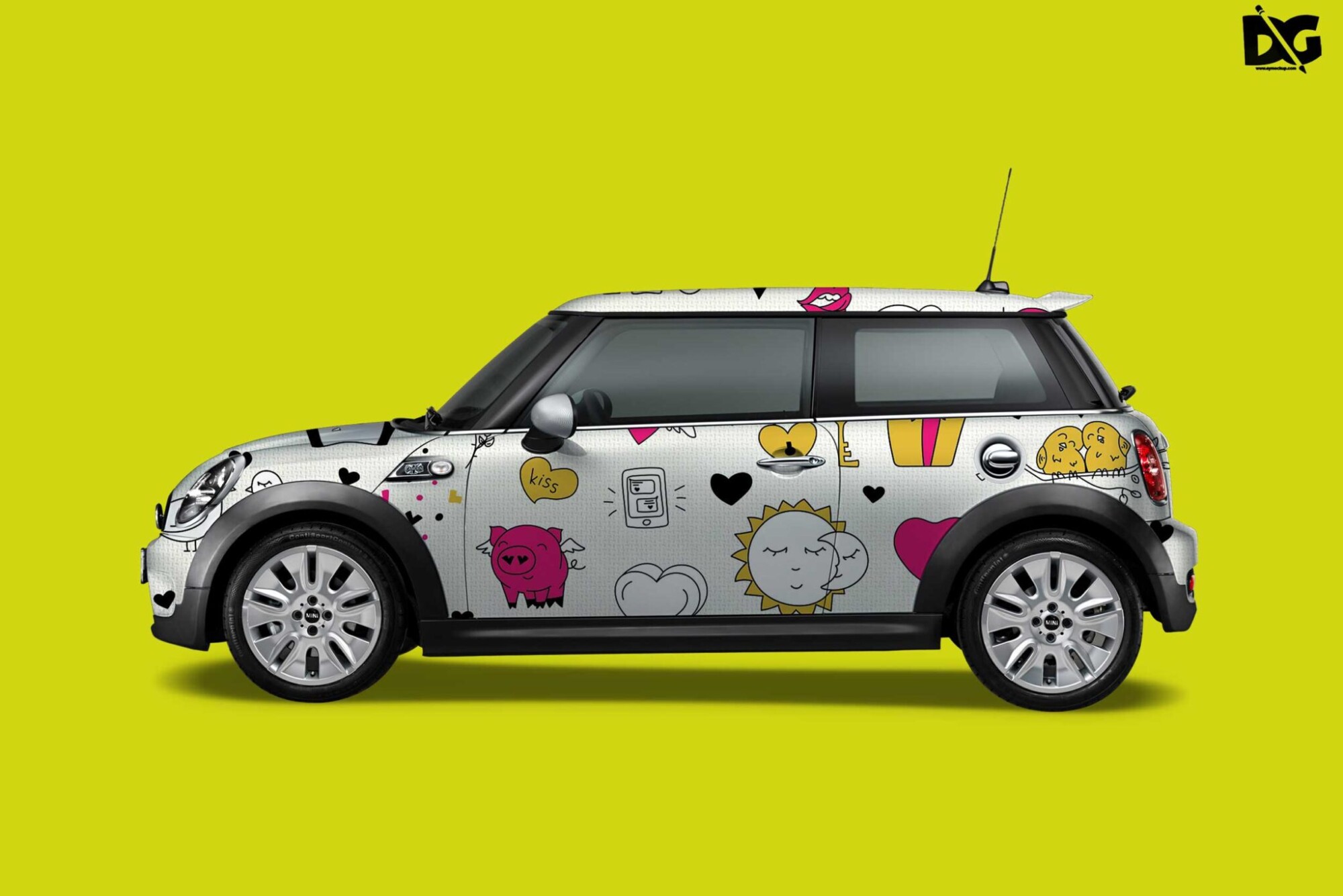 Download Free Mini Cooper Mockup PSD