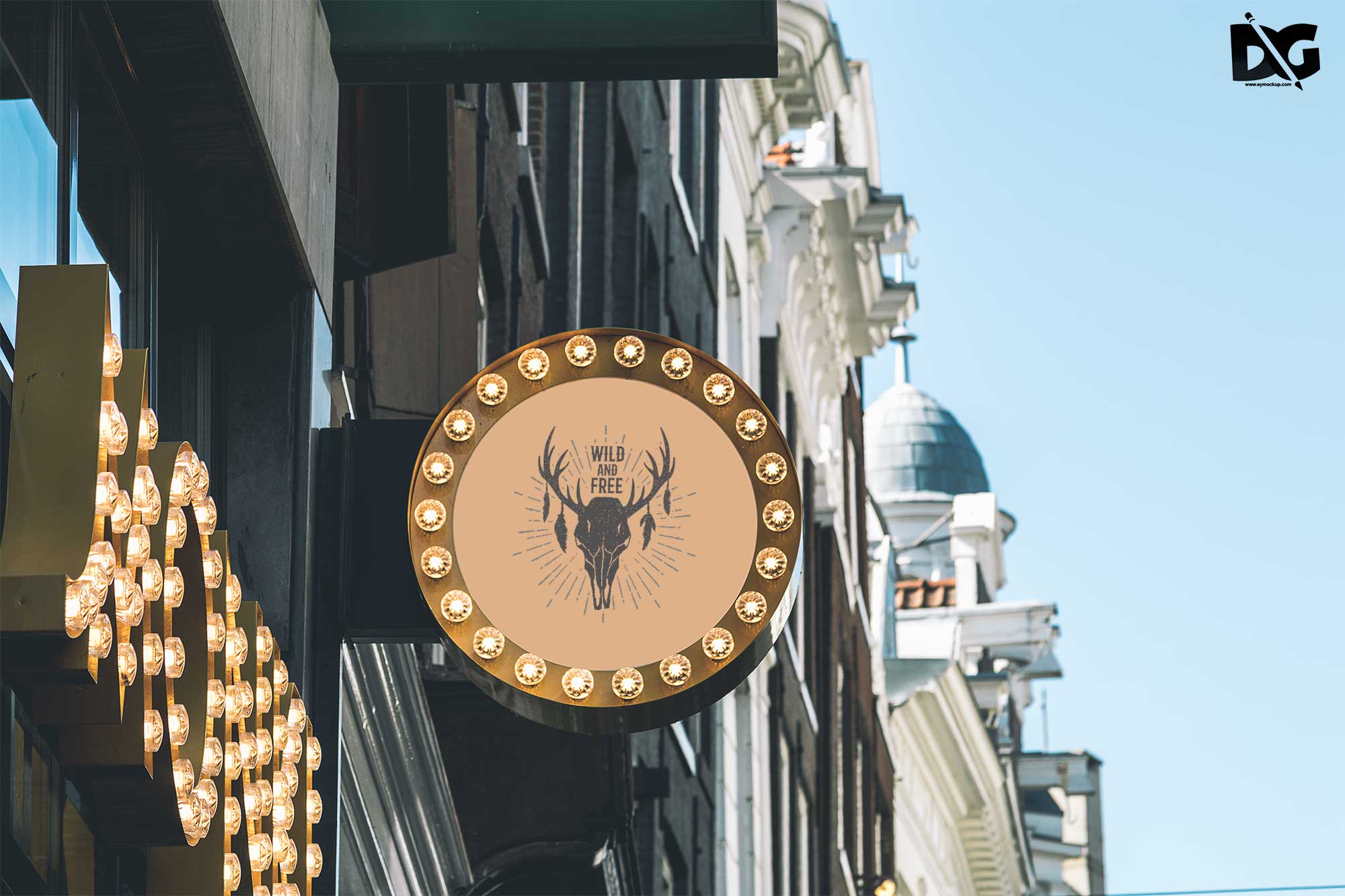 Free Gold Shop PSD Mockups Download