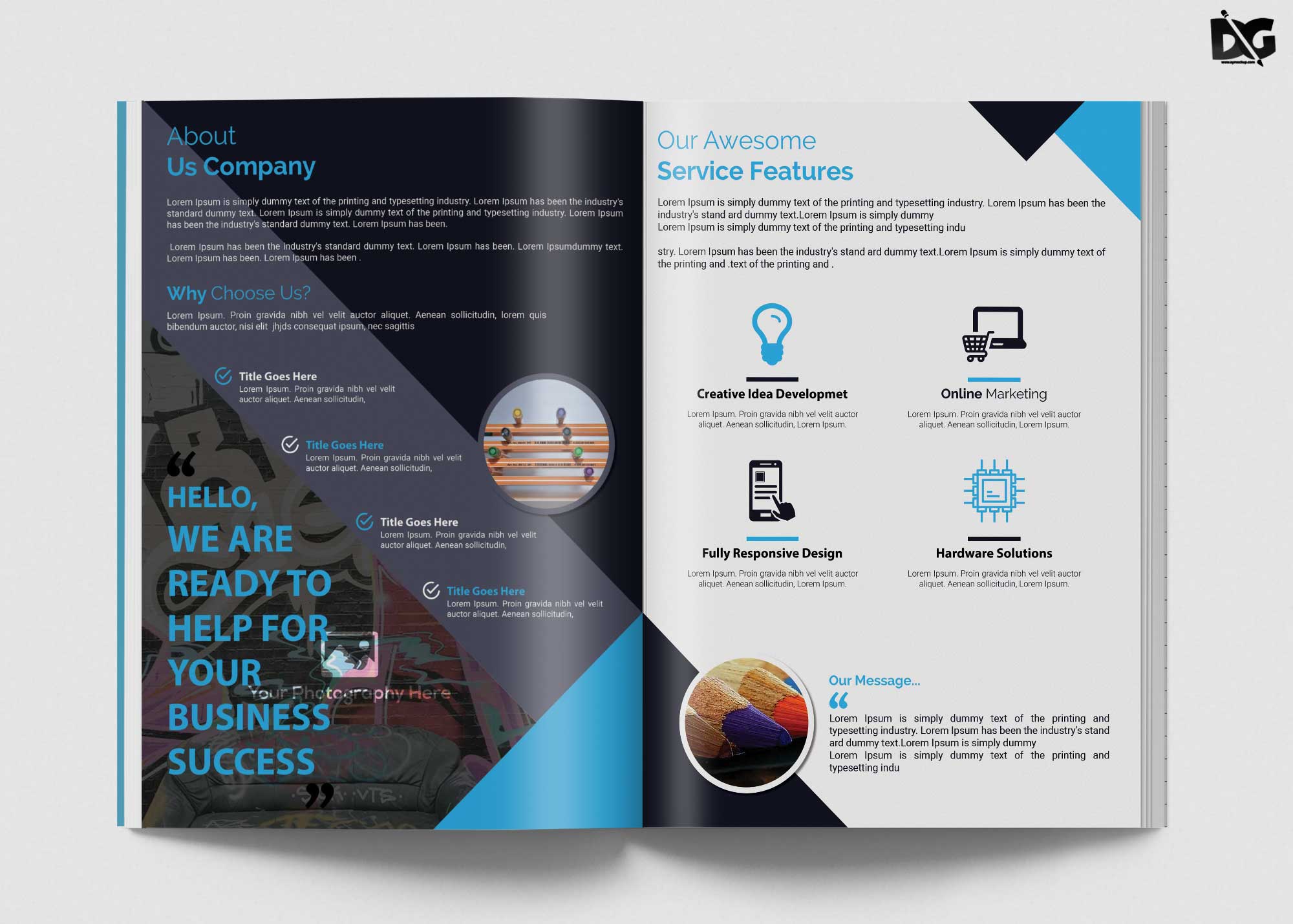 Download Free Colorful A4 Brochure Template