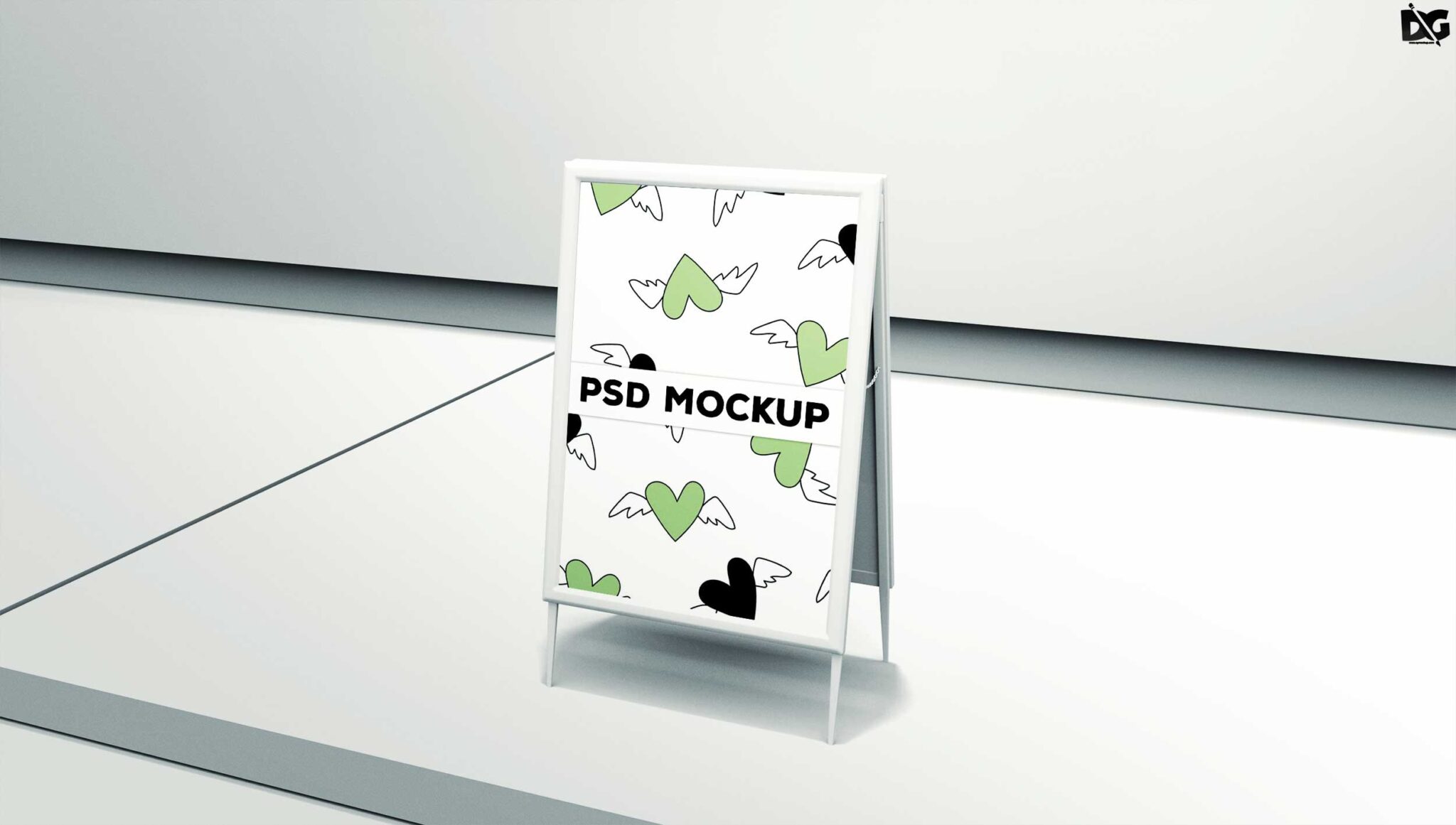 Free Road Side Banner Mockup