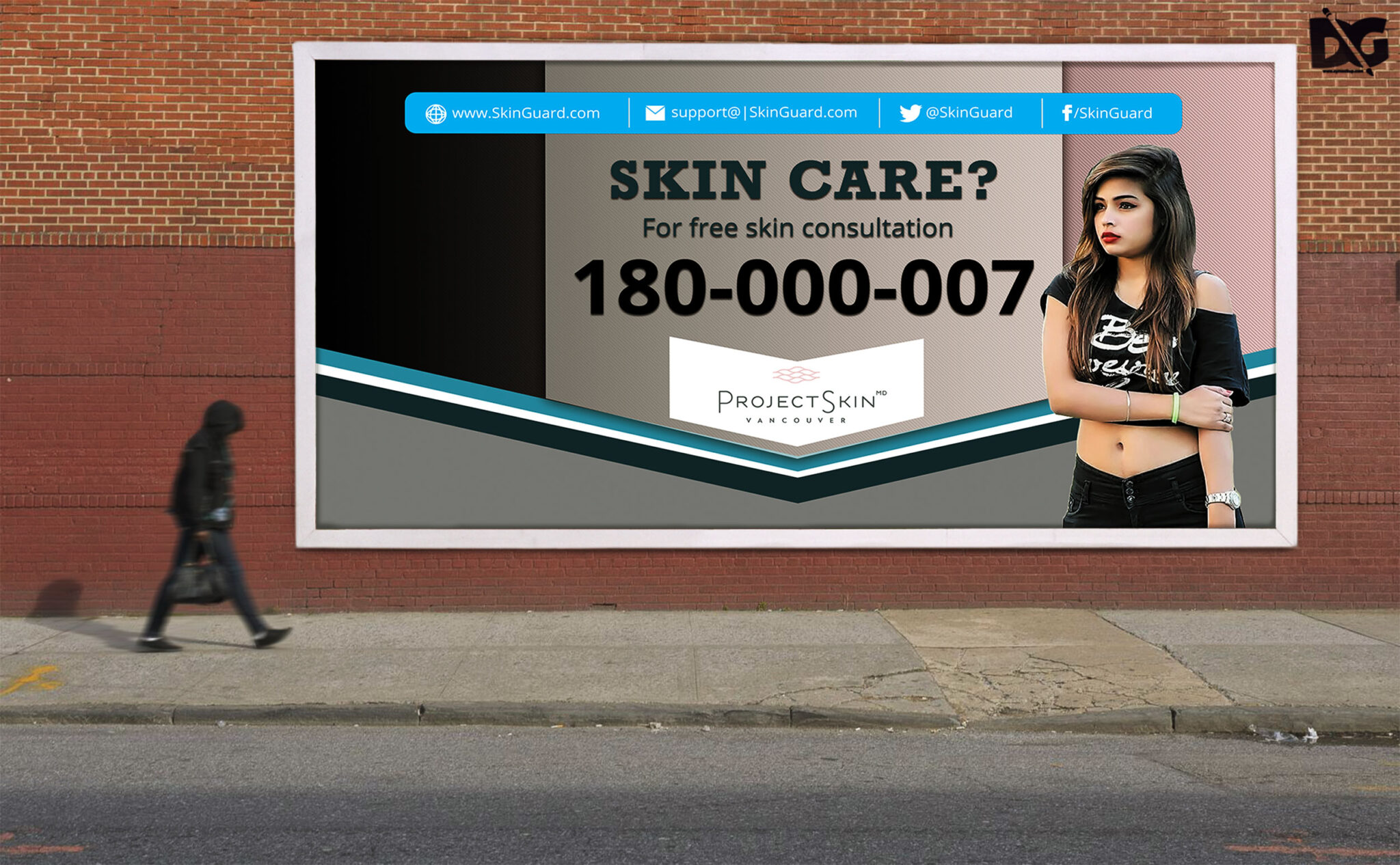 Free Skin Care Billboard Design Template