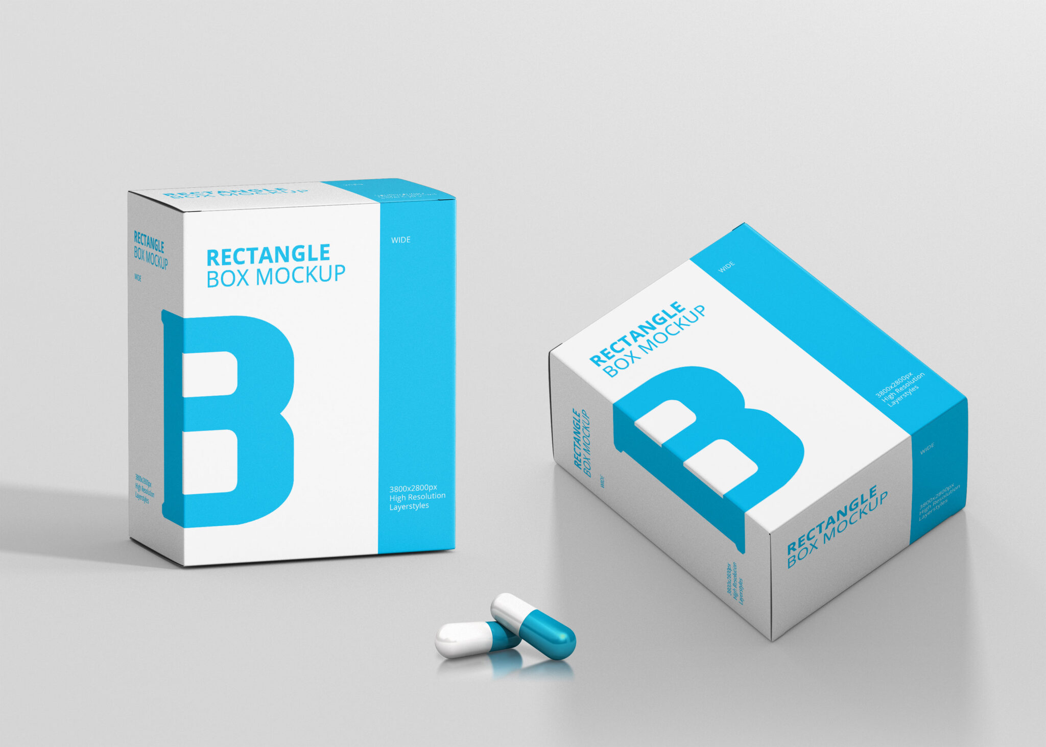 Free Vitamin Capsule Box Mockup