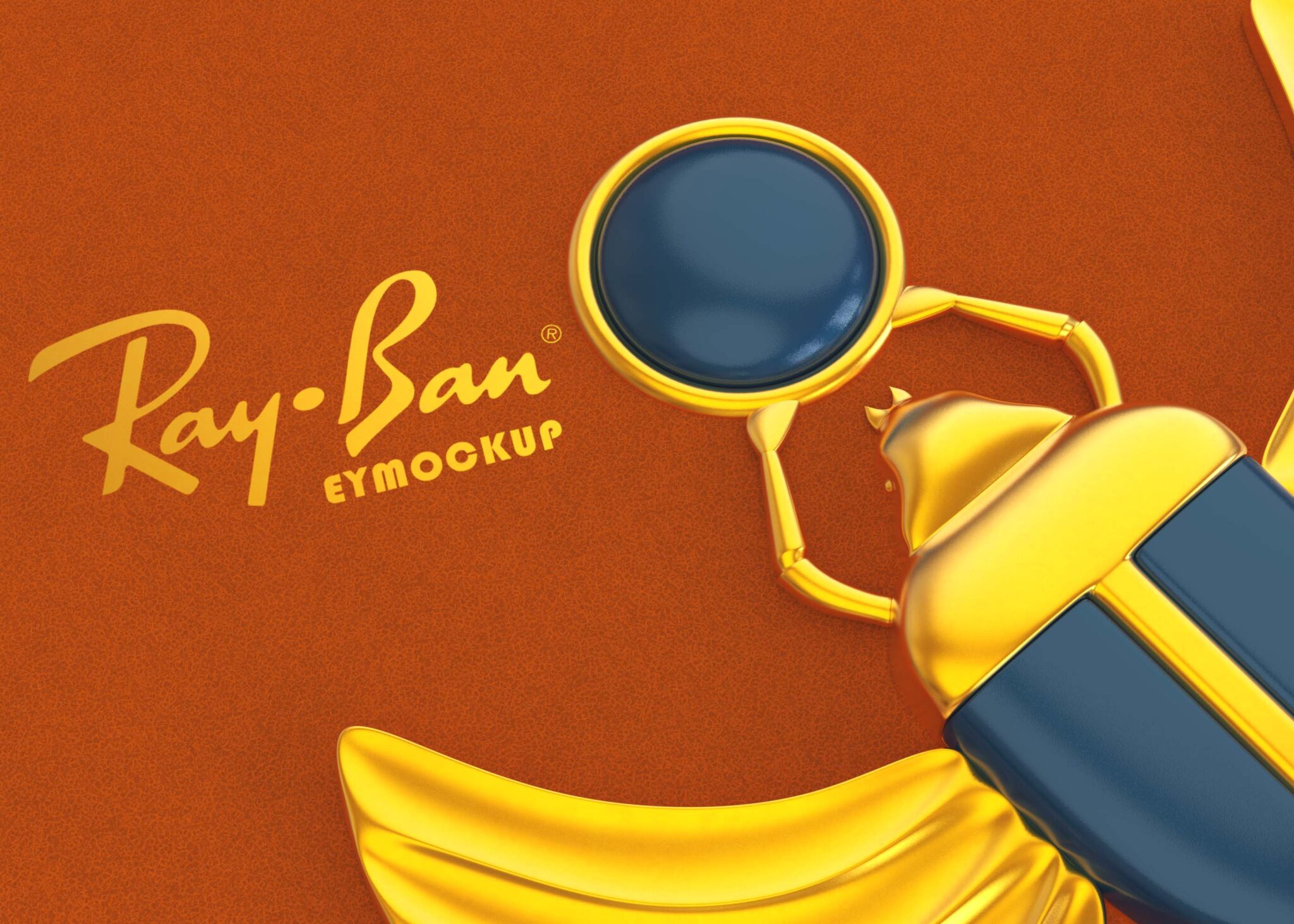 Free Egyptian Scarab Logo Mockup Download