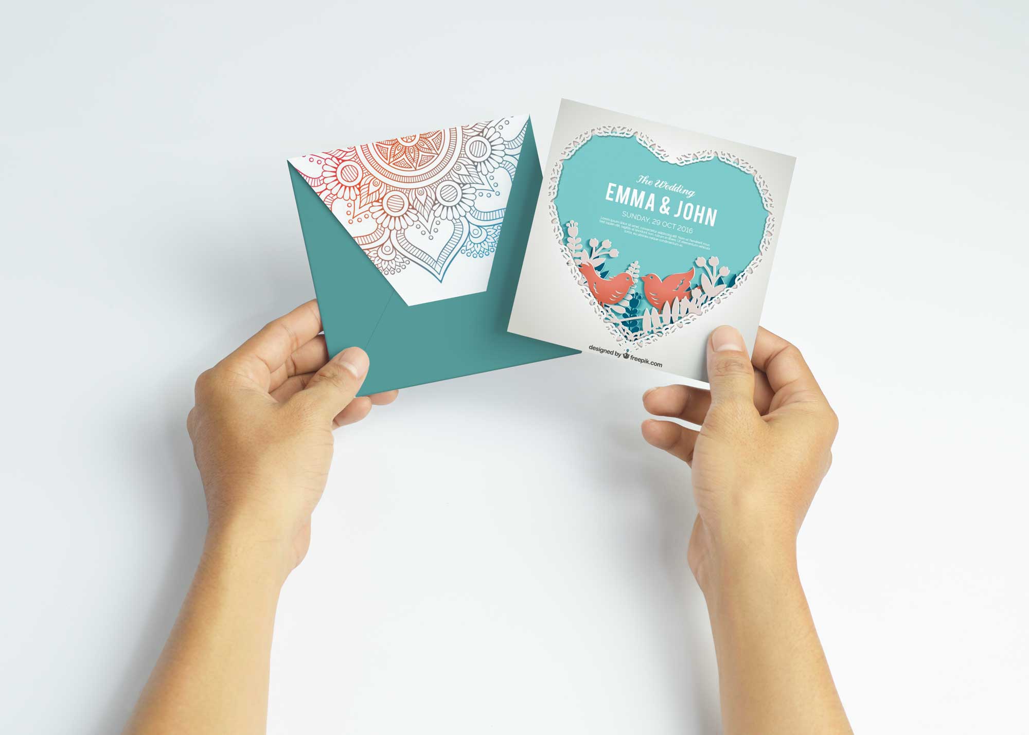 Elegant Free Invitation Mockup Template