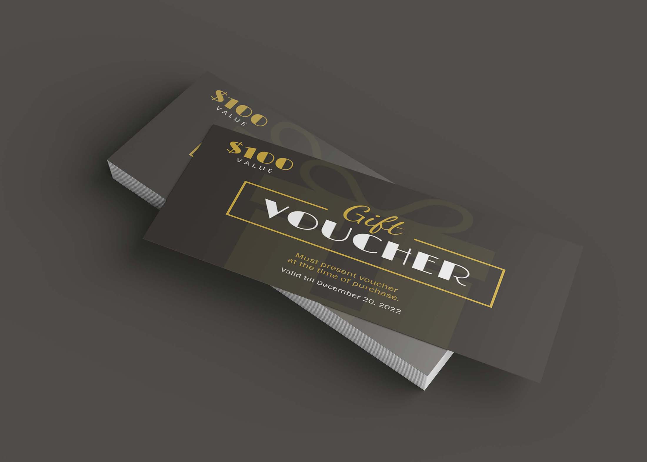 Free Gift Voucher Mockup